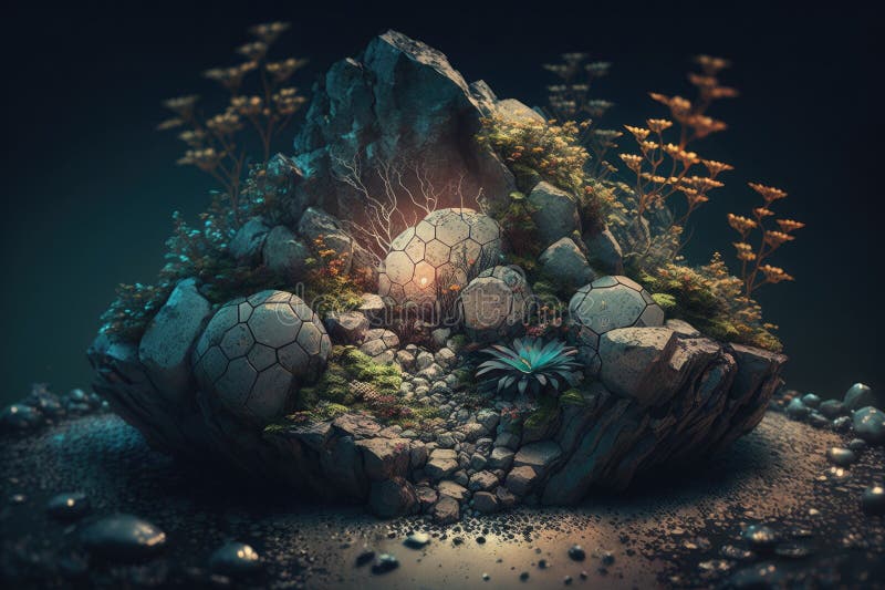 Cluster of Ground Level Genesis Stock Illustration - Illustration of decoration, science: 271696122