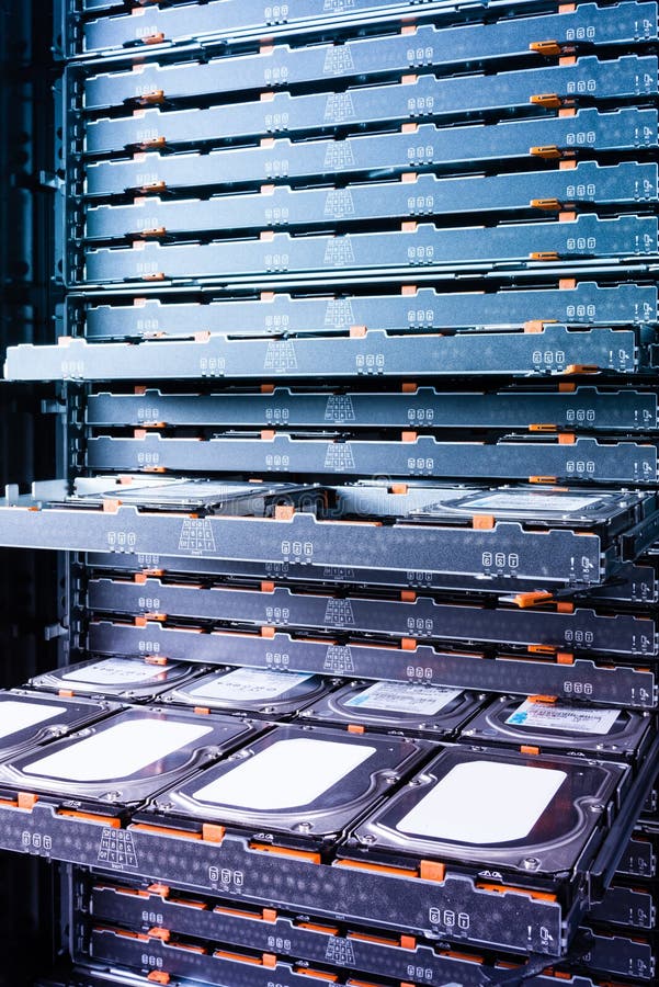 Cluster of hard drives stock photo. Image of information - 16474322