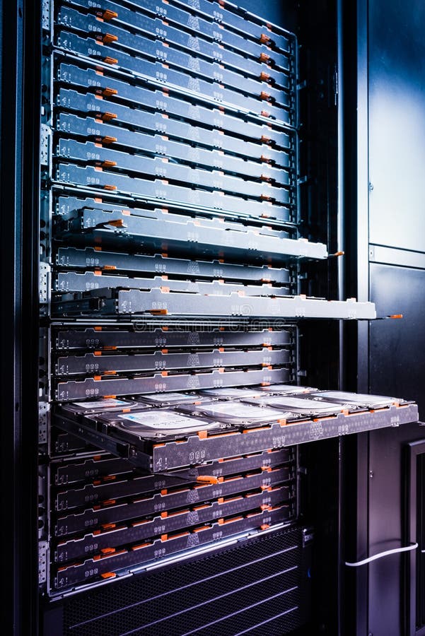 Cluster of Hard Drives Inside Open Tray Stock Image - Image of hardware ...