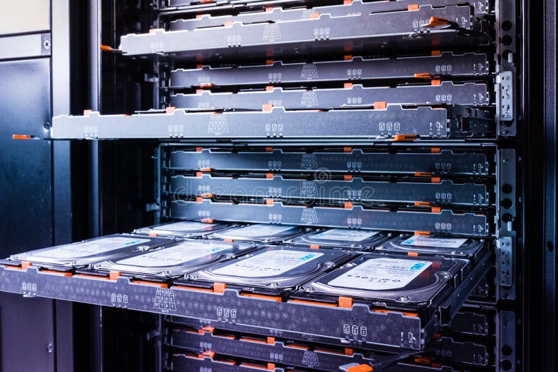 Cluster of hard drives stock photo. Image of information - 16474322
