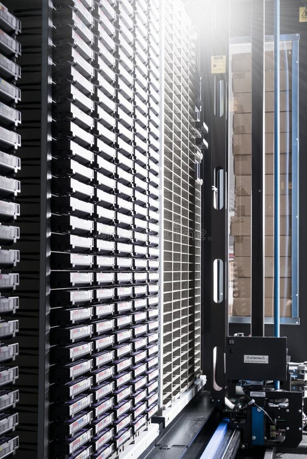 Cluster of Hard Drives Stacked Inside Data Storage Cabinet Stock Photo ...