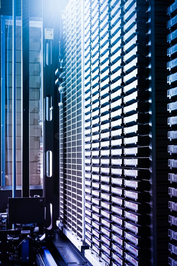 Cluster of Hard Drives Stacked Inside Data Storage Cabinet Stock Image ...