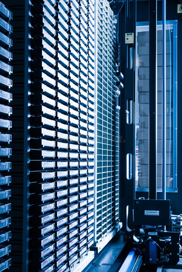 Cluster of Hard Drives Stacked Inside Data Storage Cabinet Stock Photo ...