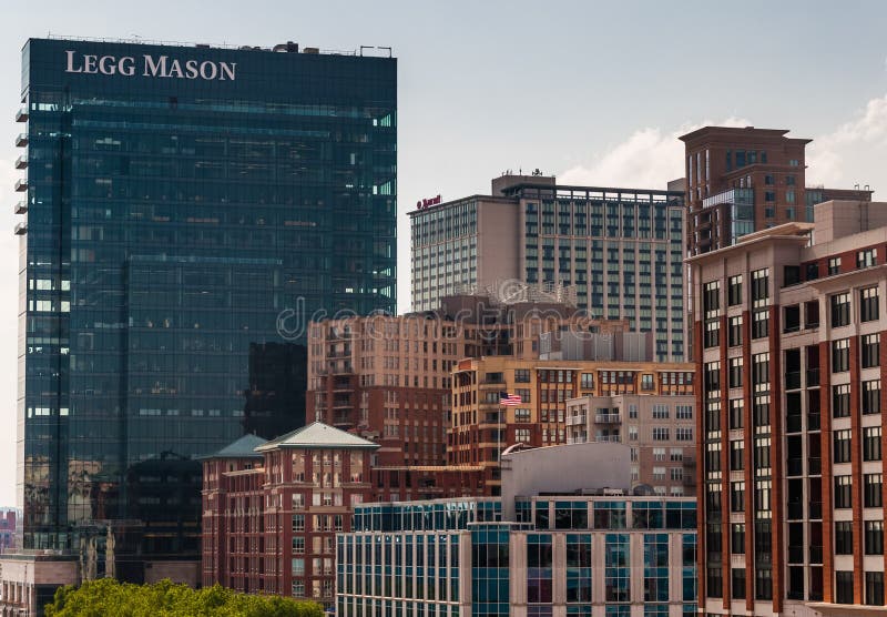 Cluster of Highrises in Baltimore, Maryland. Editorial Photography ...