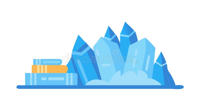 Cluster of Ice Blocks, Cold Environment Winter Scene, Vector Design ...