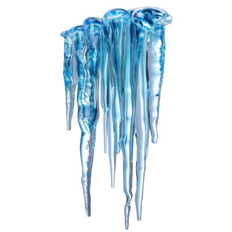 A Cluster of Icicles Hanging Against a Black Background Stock Image ...
