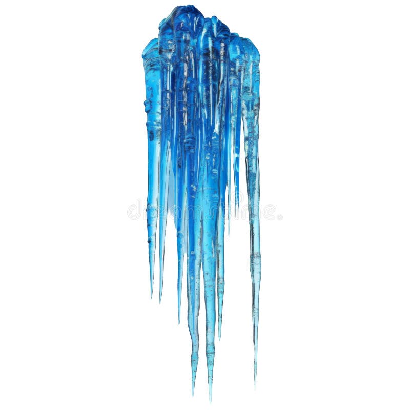 A Cluster of Icicles Hanging from a Roof Edge Stock Photo ...