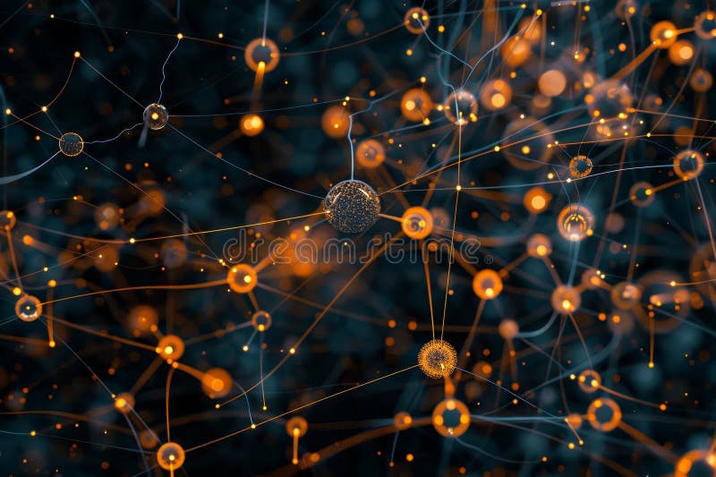 Cluster of Interconnected Yellow Bubbles Suspended in Mid-air, Abstract ...