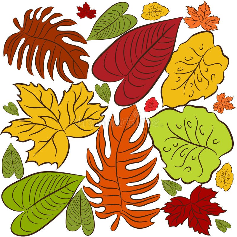 Cluster of Leaves stock vector. Illustration of white - 26034753