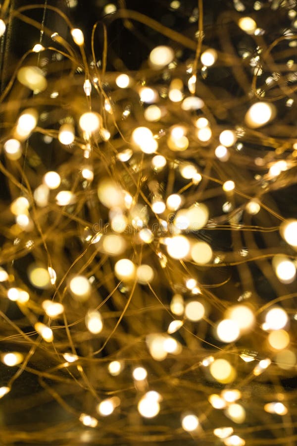 Cluster of Micro LED String Lights. Shallow Depth of Field, Out of ...