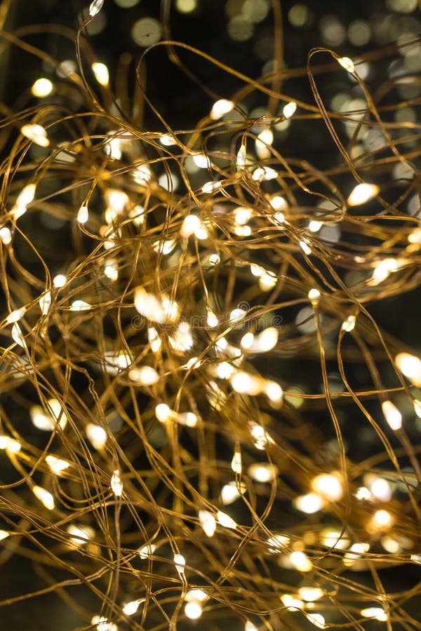 Cluster of Micro LED String Lights. Shallow Depth of Field, Out of ...