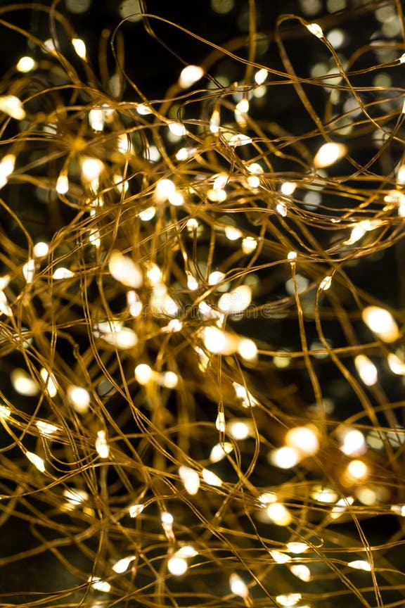 Cluster of Micro LED String Lights. Shallow Depth of Field, Out of ...