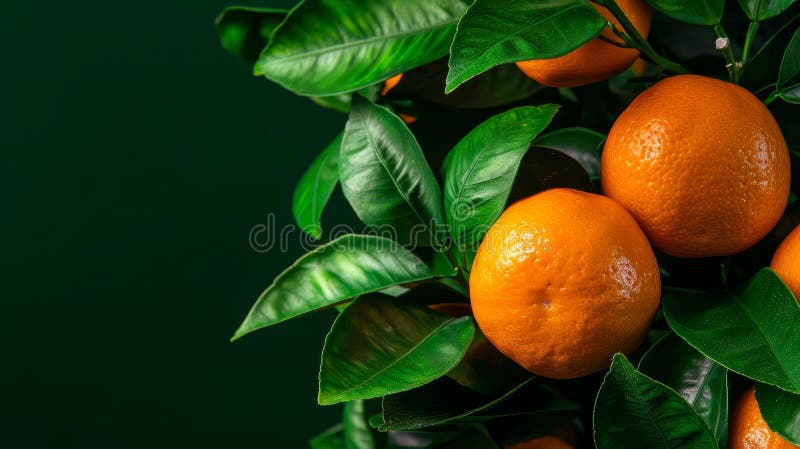 A Cluster of Oranges Perched Atop a Leafy Tree Branch Each Fruit ...