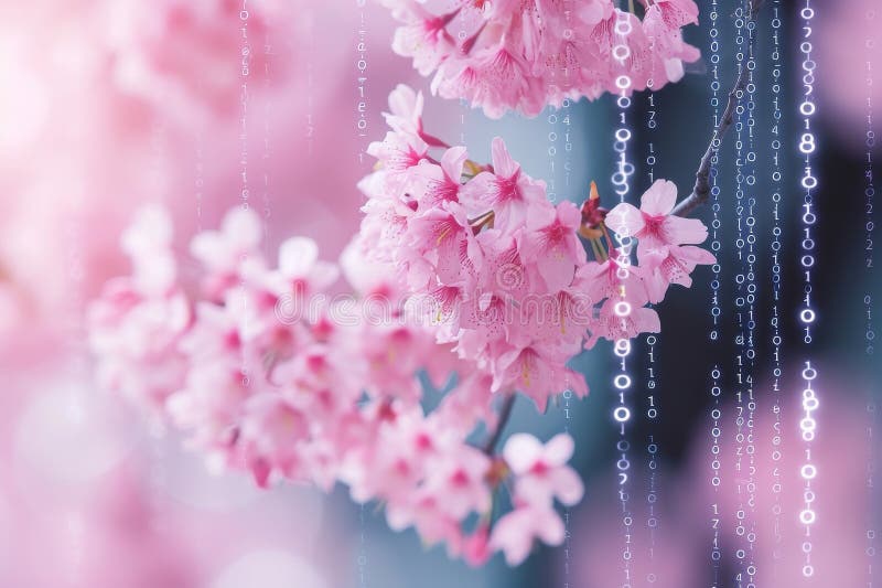 A Cluster of Pink Flowers Hangs from the Branches of a Tree, Creating a ...