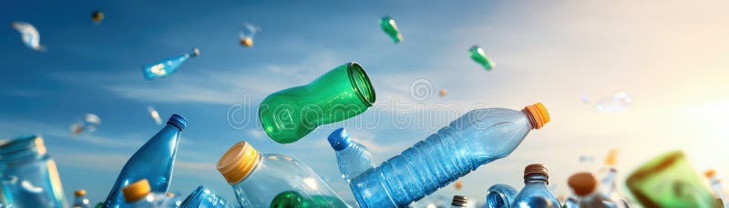 Cluster of Plastic Bottles, a Visual Representation of Recycling, Waste ...