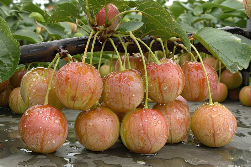 A Cluster of Plums, a Fruit and Natural Food, Rest on the Table Stock ...