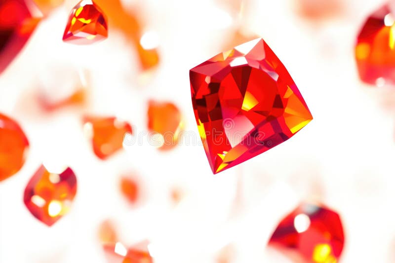 A Cluster of Red Diamonds Suspended in Mid-air, Appearing To Defy ...