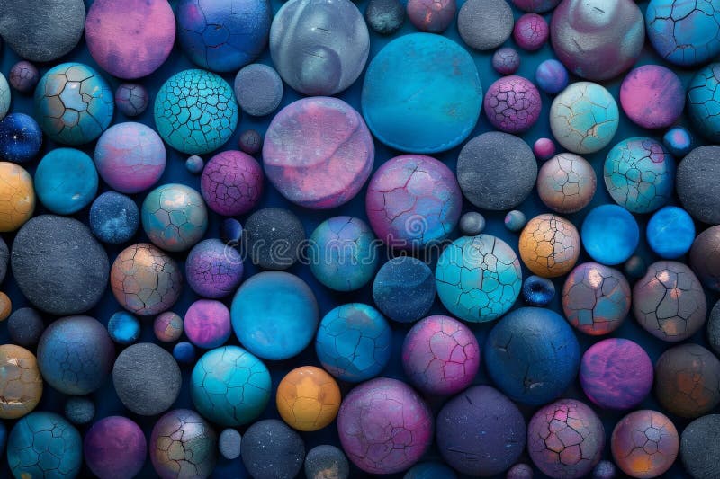 Variegated Rocks in Various Colors Stock Illustration - Illustration of ...