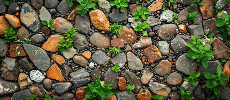 Cluster of Rocks with Plants Stock Photo - Image of stems, small: 312998372