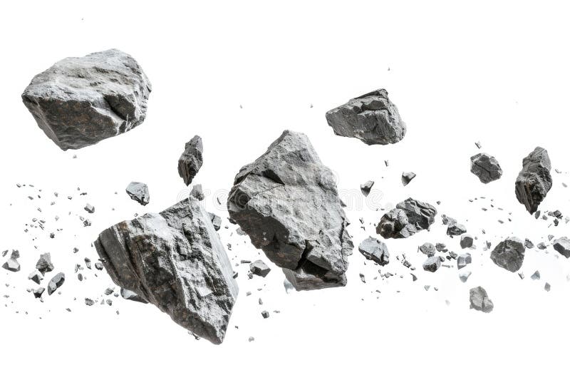 A Cluster of Rocks Suspended in Mid-air, Defying Gravity Stock Image ...
