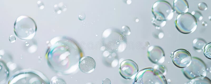 A Cluster of Small Bubbles Grouped Together on a Blank White Backdrop ...