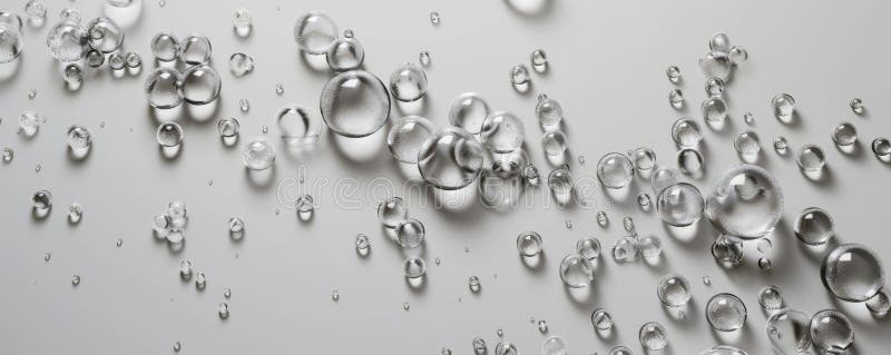 A Cluster of Small Bubbles Grouped Together on a Blank White Backdrop ...