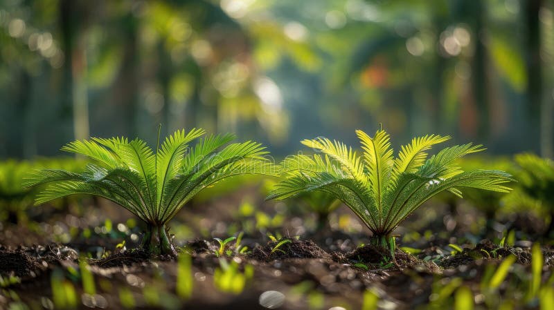Cluster of Small Trees in Forest Stock Image - Image of group, ecology ...