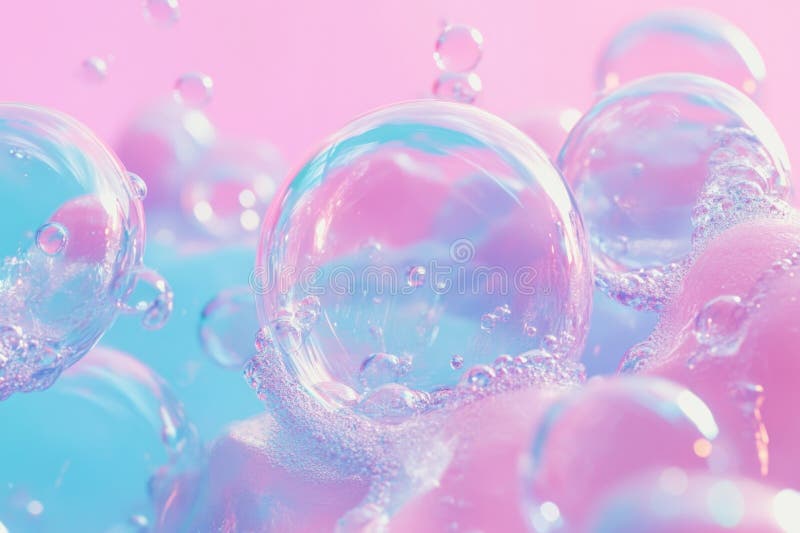 Bubbles Floating Stack stock photo. Image of play, spherical - 385124602