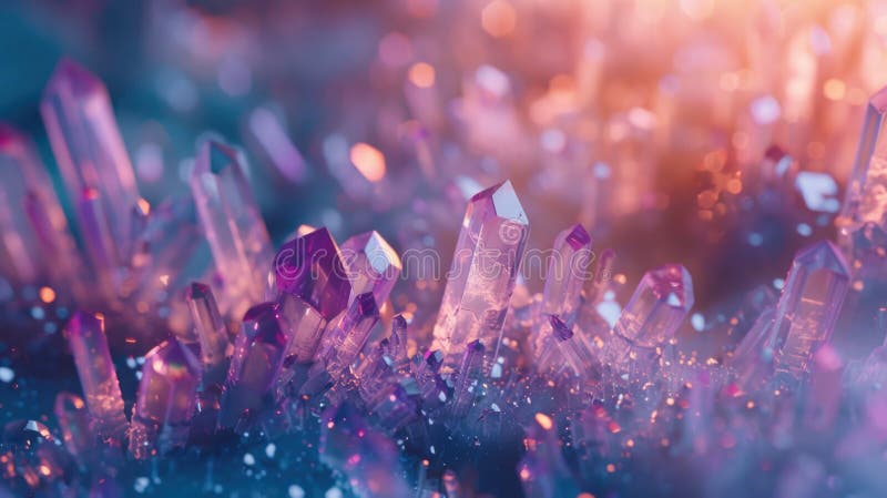 A Cluster of Sparkling Crystals in a Tight Shot Stock Image - Image of ...