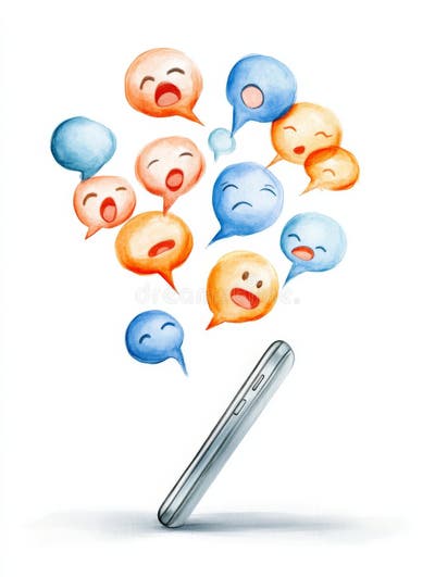 Cluster of Speech Bubbles Question Marks Symbolizing Curiosity ...