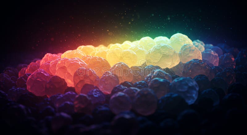 A Cluster of Spherical Objects, Resembling Round, Translucent Stones or ...