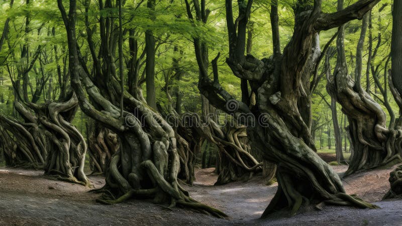 Cluster split tree stock photo. Image of thicket, foliage - 373108374