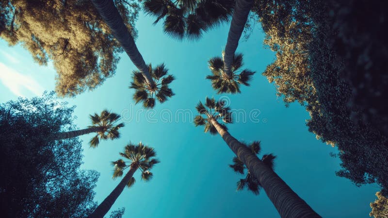 A Cluster of Tall Palm Trees Surrounded by Dense Forest Foliage ...