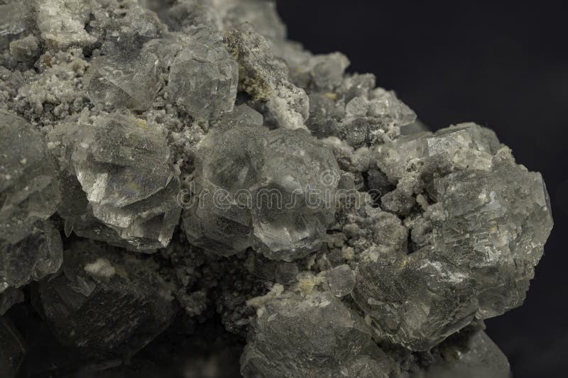 Cluster of Translucent Grey Celestine Crystals with Natural Rough ...