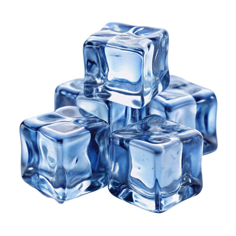 Ice Cubes Isolated on Transparent Background Stock Illustration ...