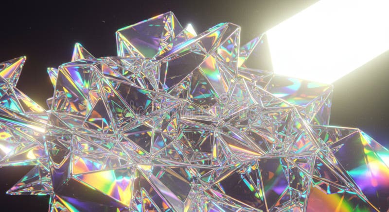 Transparent Multifaceted Crystal Structures Stock Illustrations – 15 ...