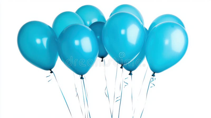 Cluster of Vibrant Blue Balloons Floating Gracefully in the Air Stock ...