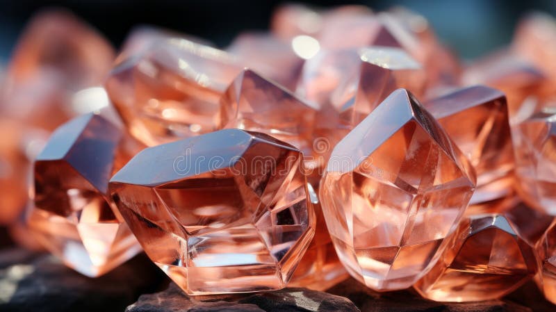 A Cluster of Vibrant Pink Crystals Sparkles in the Light Stock ...