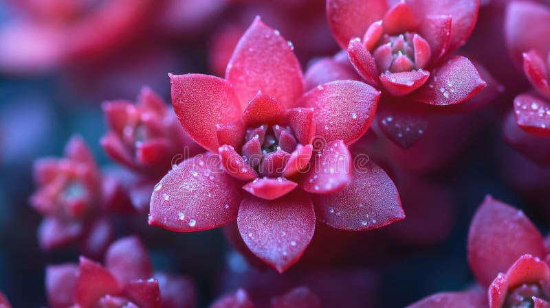 A Cluster of Vibrant Red Flowers Captured in a Tight Shot Stock Photo ...