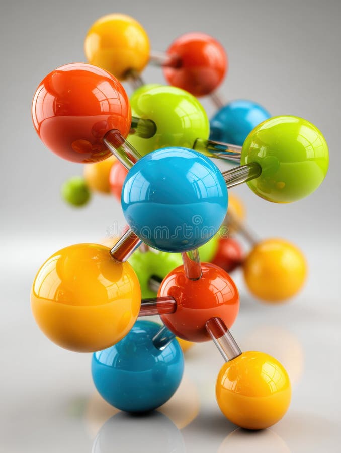 Colorful Representation of a Medicine Molecule Cluster Showcasing ...