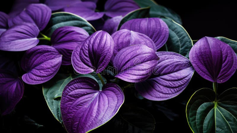 Cluster violet leaf stock illustration. Illustration of composition ...