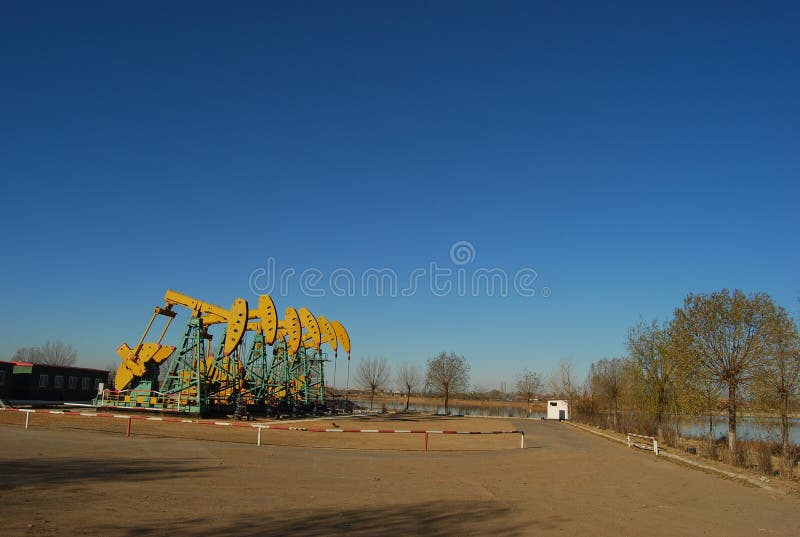 Cluster well stock image. Image of oilwell, oilfield, production - 5080947