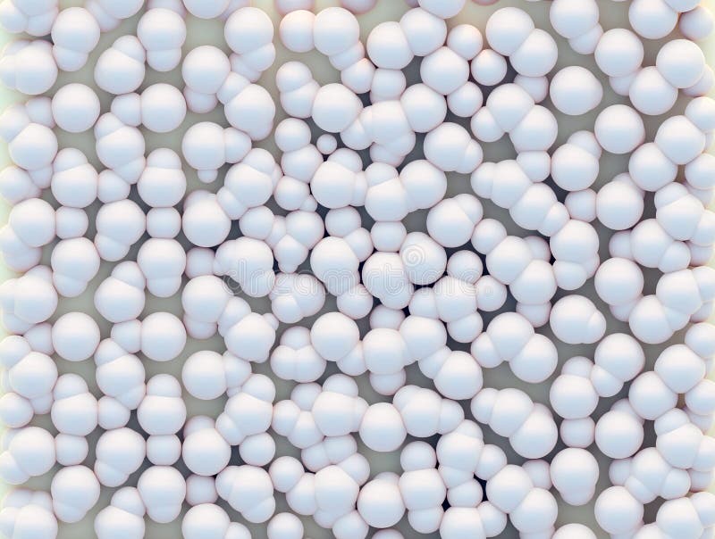 Cluster of White Spheres. White Bubbles or Beads Stock Illustration ...