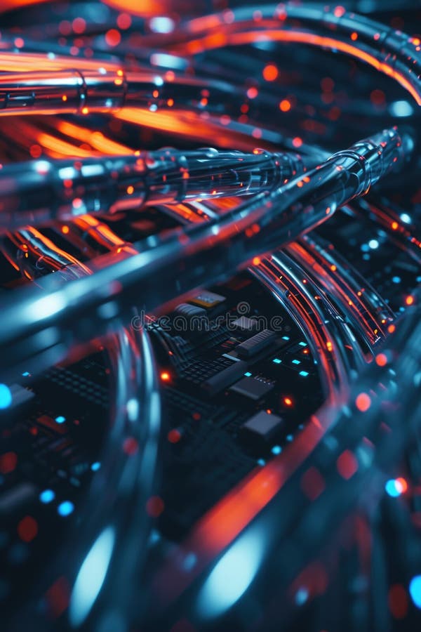 A Cluster of Wires Connected To Each Other. Suitable for Technology ...