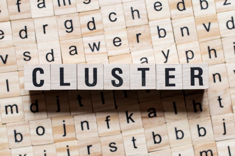 Cluster word concept stock photo. Image of coating, internet - 143354438