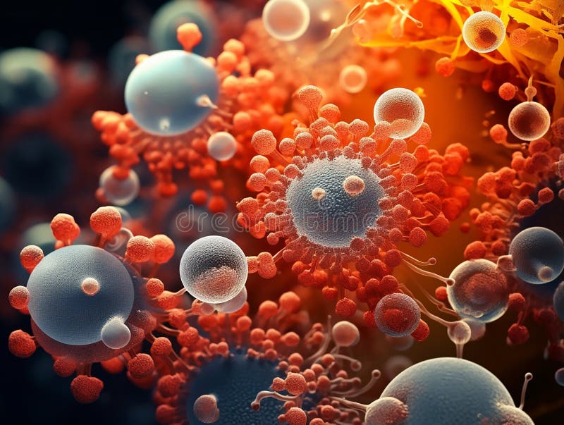 Staphylococcus Aureus Cells Microscopic View Stock Image - Image of ...