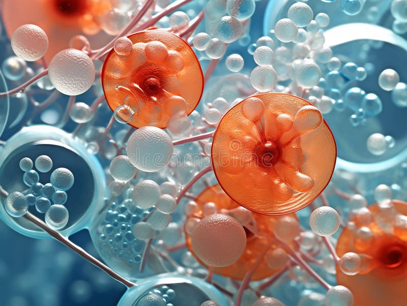 Magnified plant cells stock illustration. Illustration of matter - 3318313