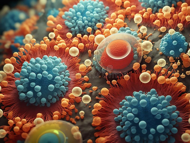 Staphylococcus Aureus Cells Microscopic View Stock Image - Image of ...