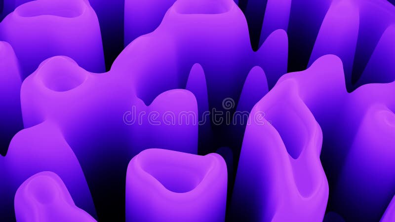 Dense, Textured Array of Large Purple Plastic Objects Stock Video ...