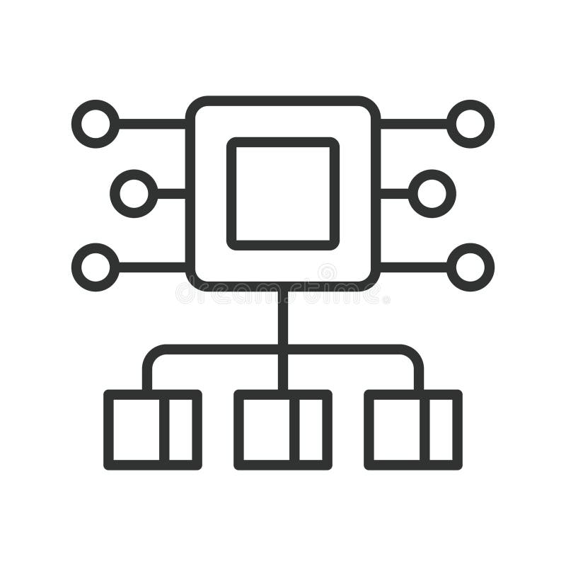 Clustered Hosting, Icon in Line Design. Clustered, Hosting, Server ...